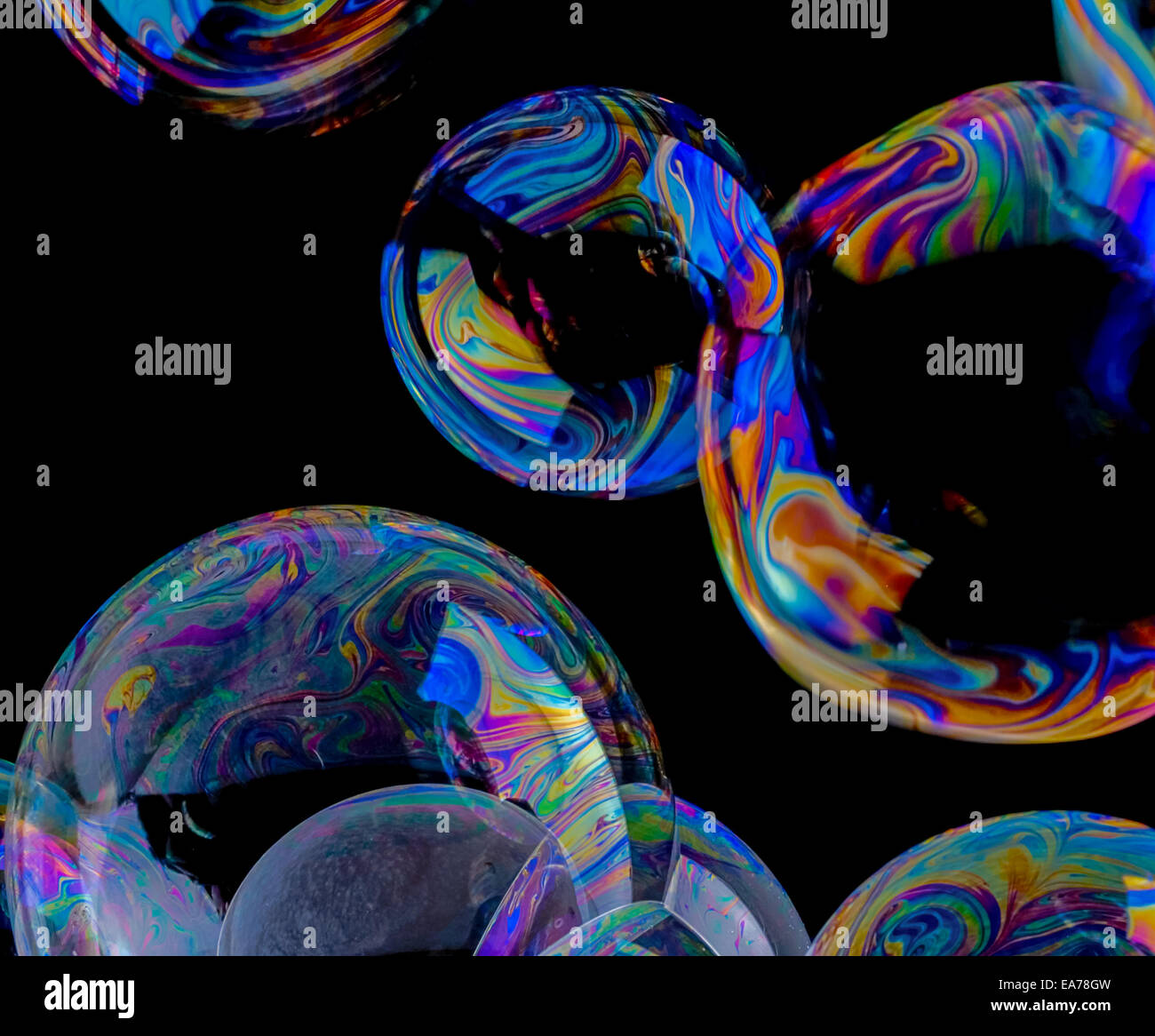 Bright Colorful Iridescent Soap Bubbles Stock Photo - Alamy