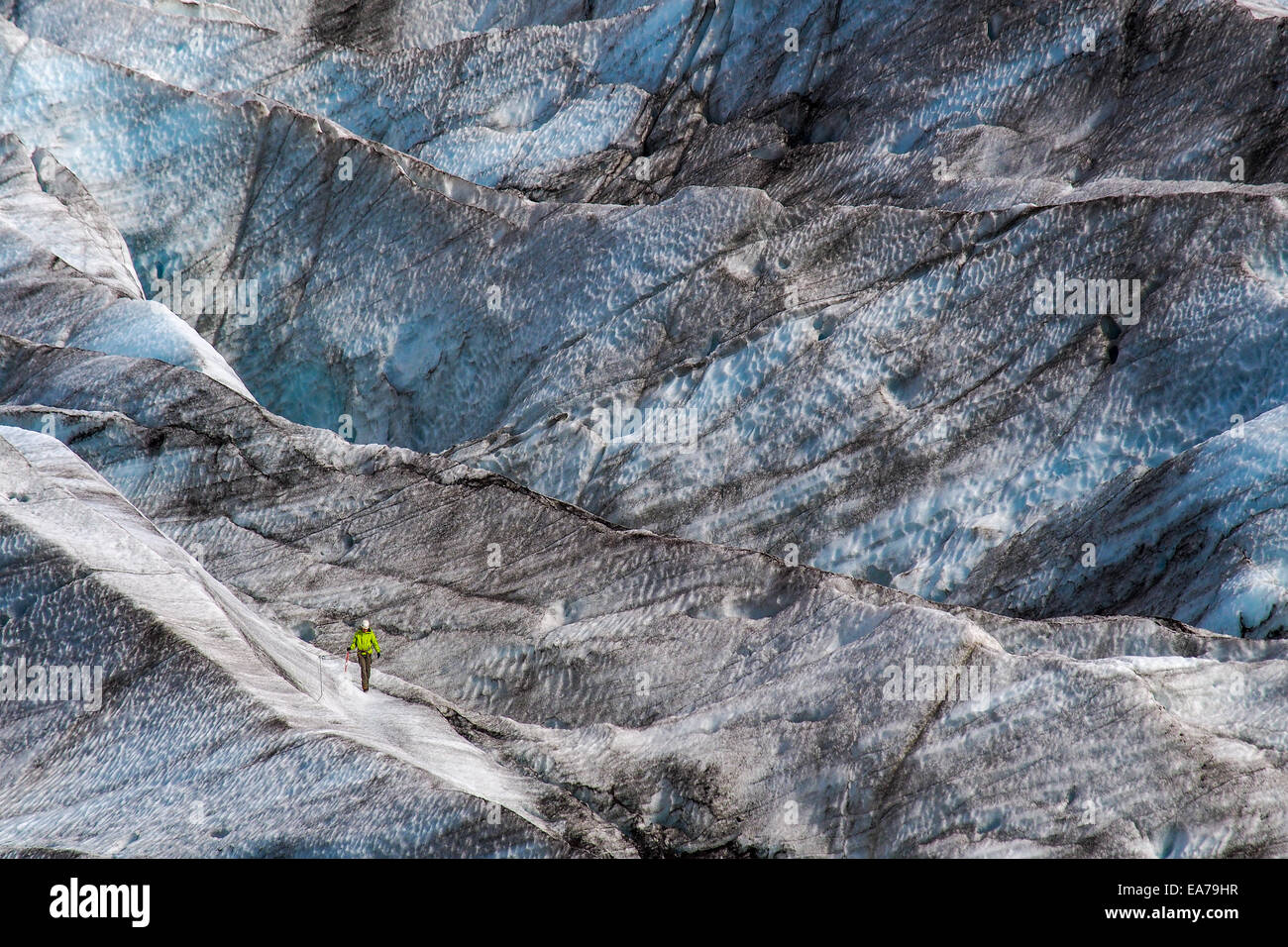 Climber on the glacier Stock Photo - Alamy