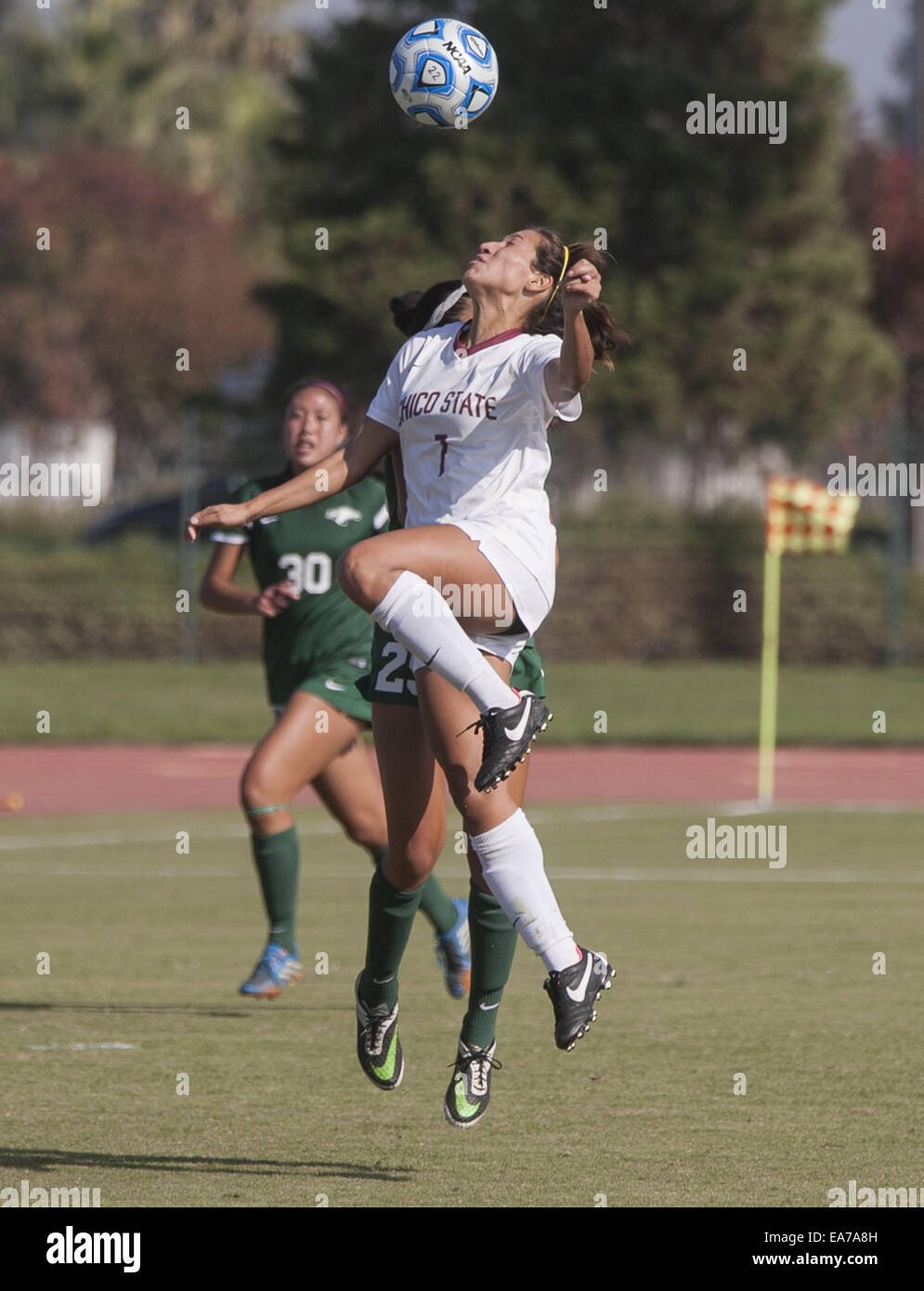 Turlock, CA, USA. 7th Nov, 2014. Chico States Stephanie Vaquerano(7 ...