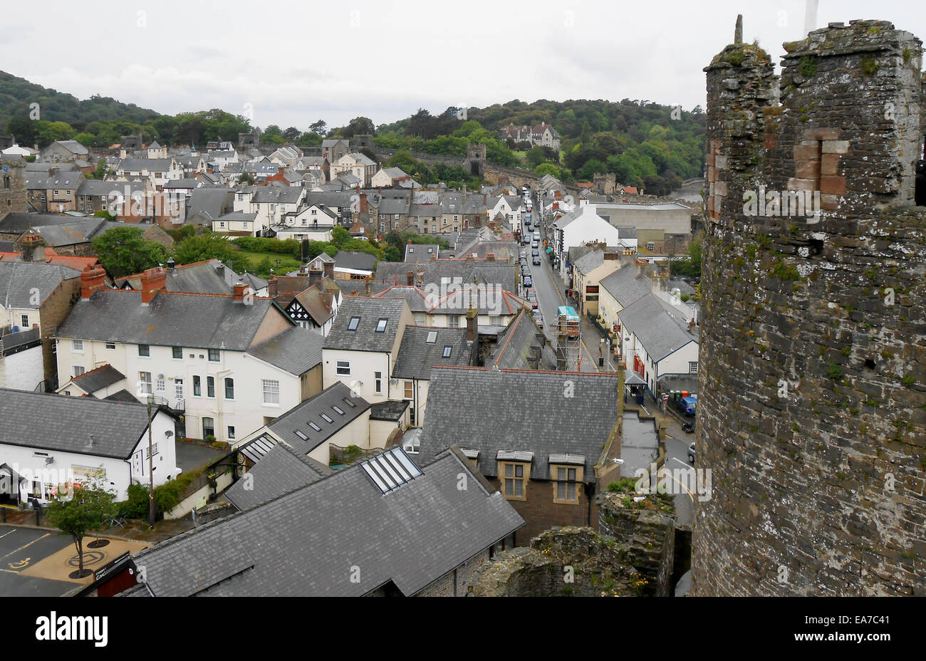 Conway, NORTH WALES, BRITAIN. 22nd May, 2014. Conwy Castle is a ...