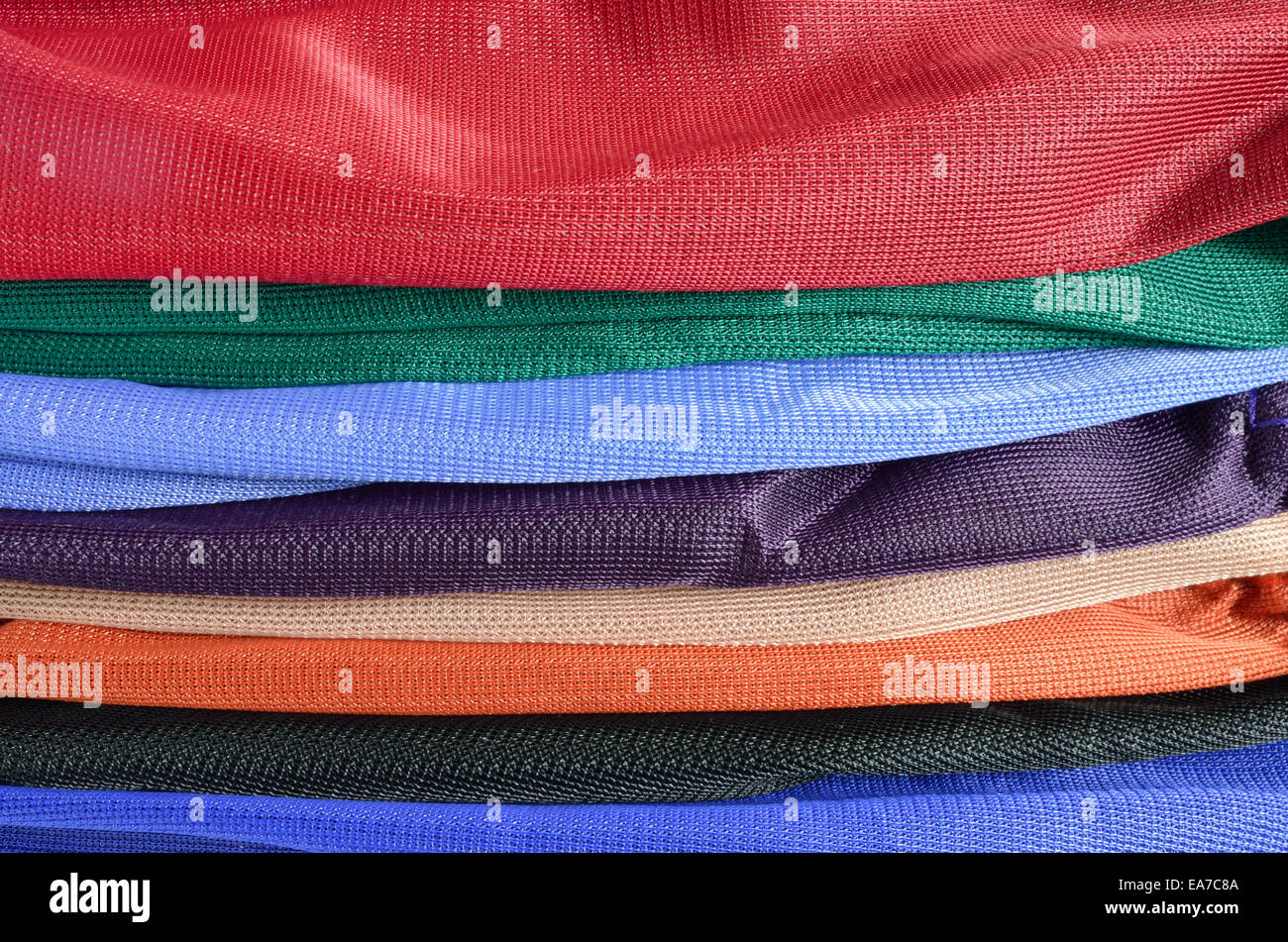 Pile of colorful fabric Stock Photo - Alamy
