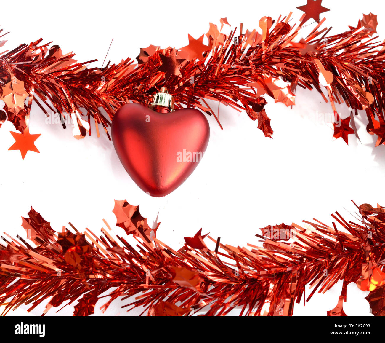 Heart shiny red christmas ball hi-res stock photography and images - Alamy