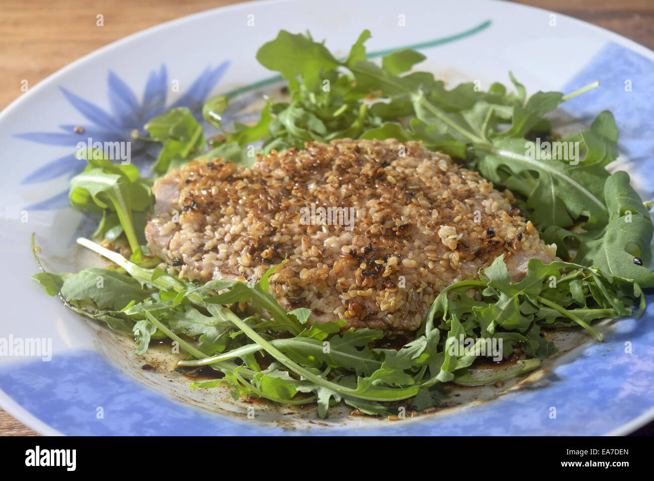 tuna fillet breaded Stock Photo - Alamy
