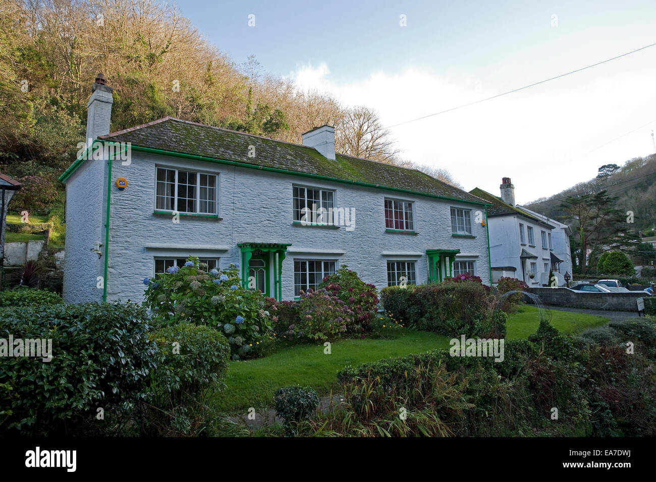 Houses in Polperro Cornwall Stock Photo - Alamy
