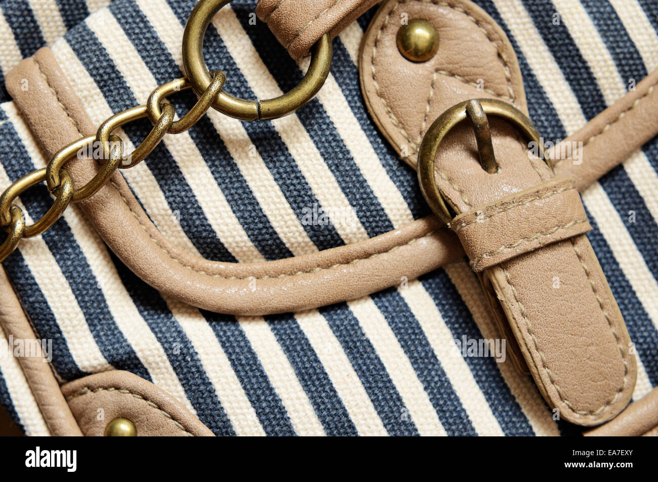 Details of blue and white striped bags Stock Photo - Alamy