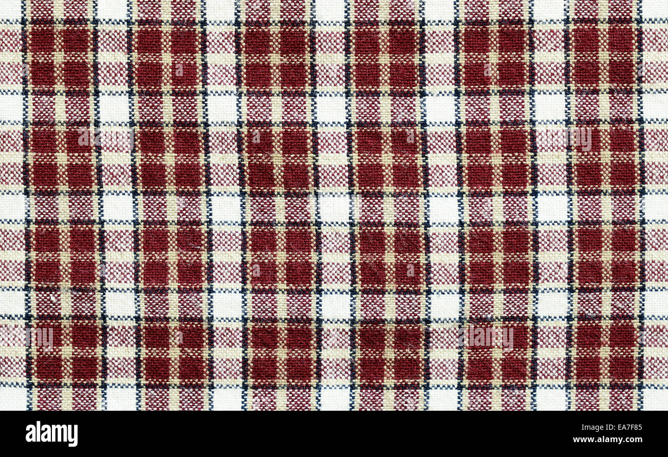 Red and white checkered fabric Stock Photo - Alamy