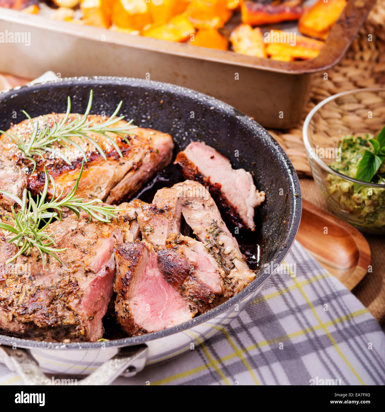 Roast lamb recipe hi-res stock photography and images - Alamy