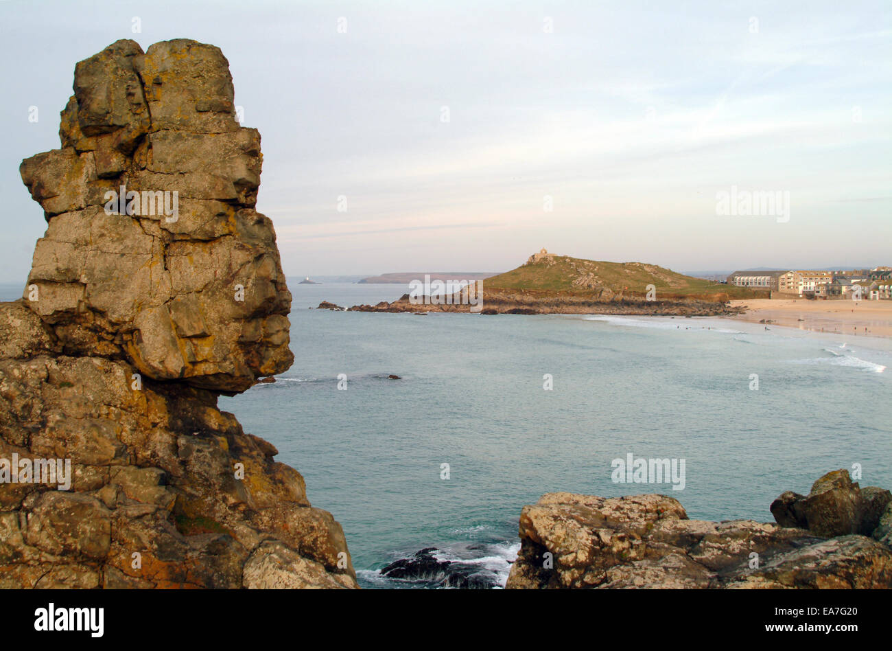Clodgy Point Porthmeor Beach & St Ives Head St Ives Penwith West ...