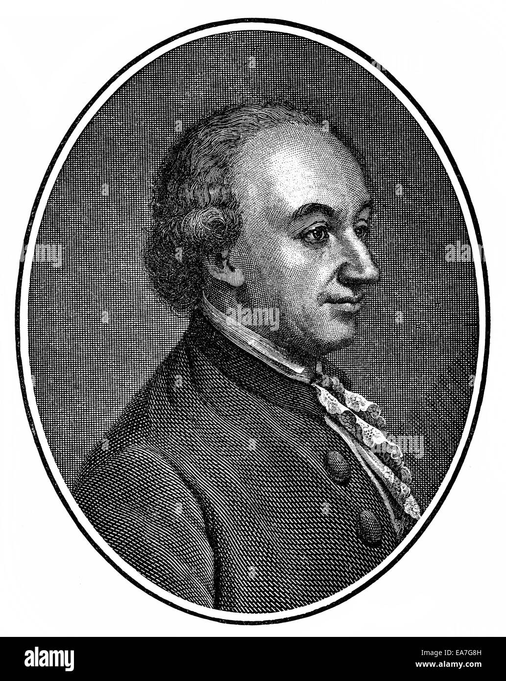 Portrait of Christoph Martin Wieland, 1733 - 1813, a German poet ...