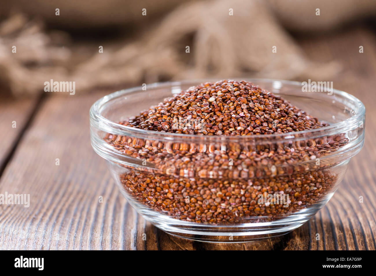 Portion of red Quinoa (detailed close-up shot Stock Photo - Alamy