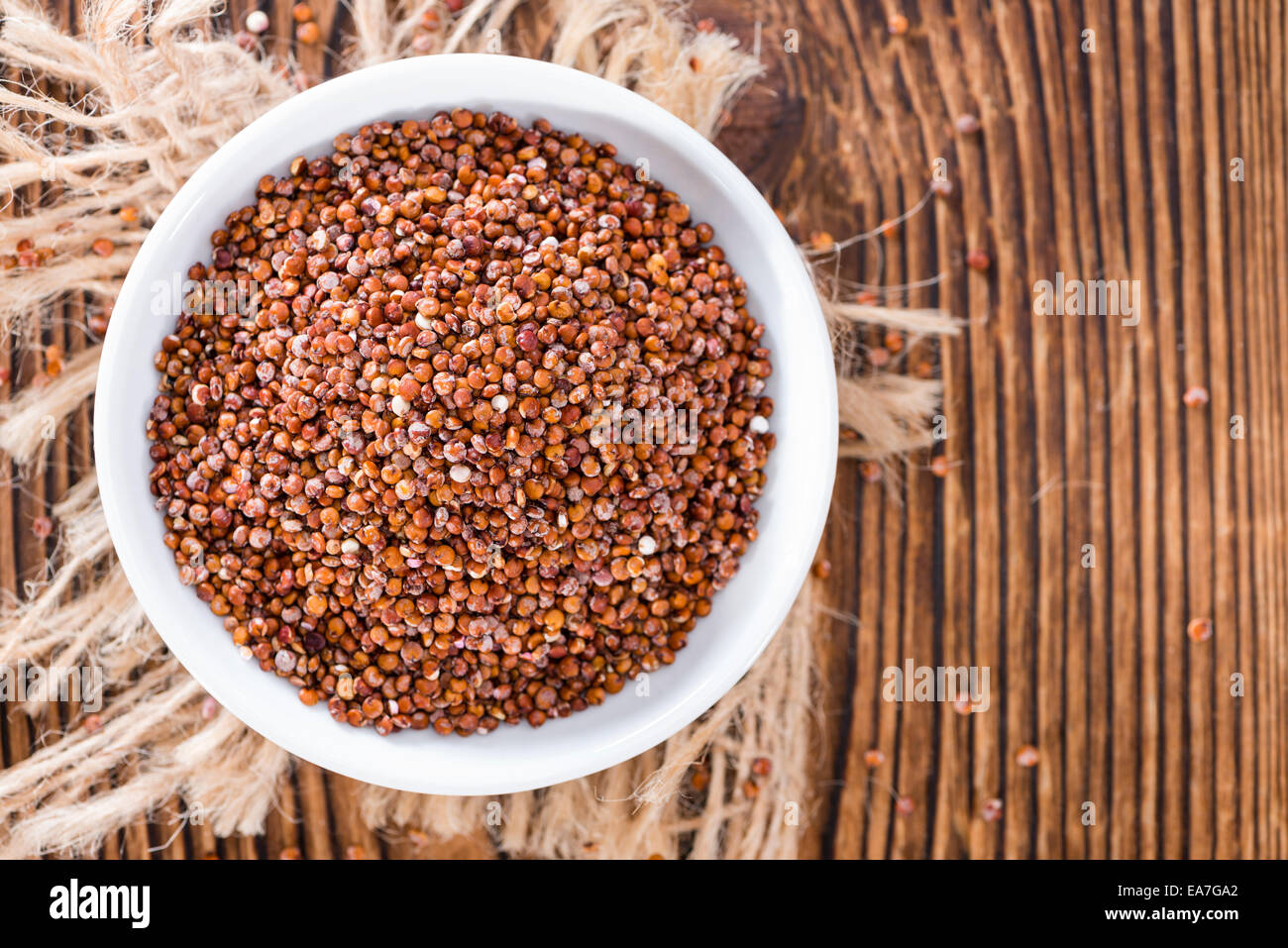 Portion of red Quinoa (detailed close-up shot Stock Photo - Alamy