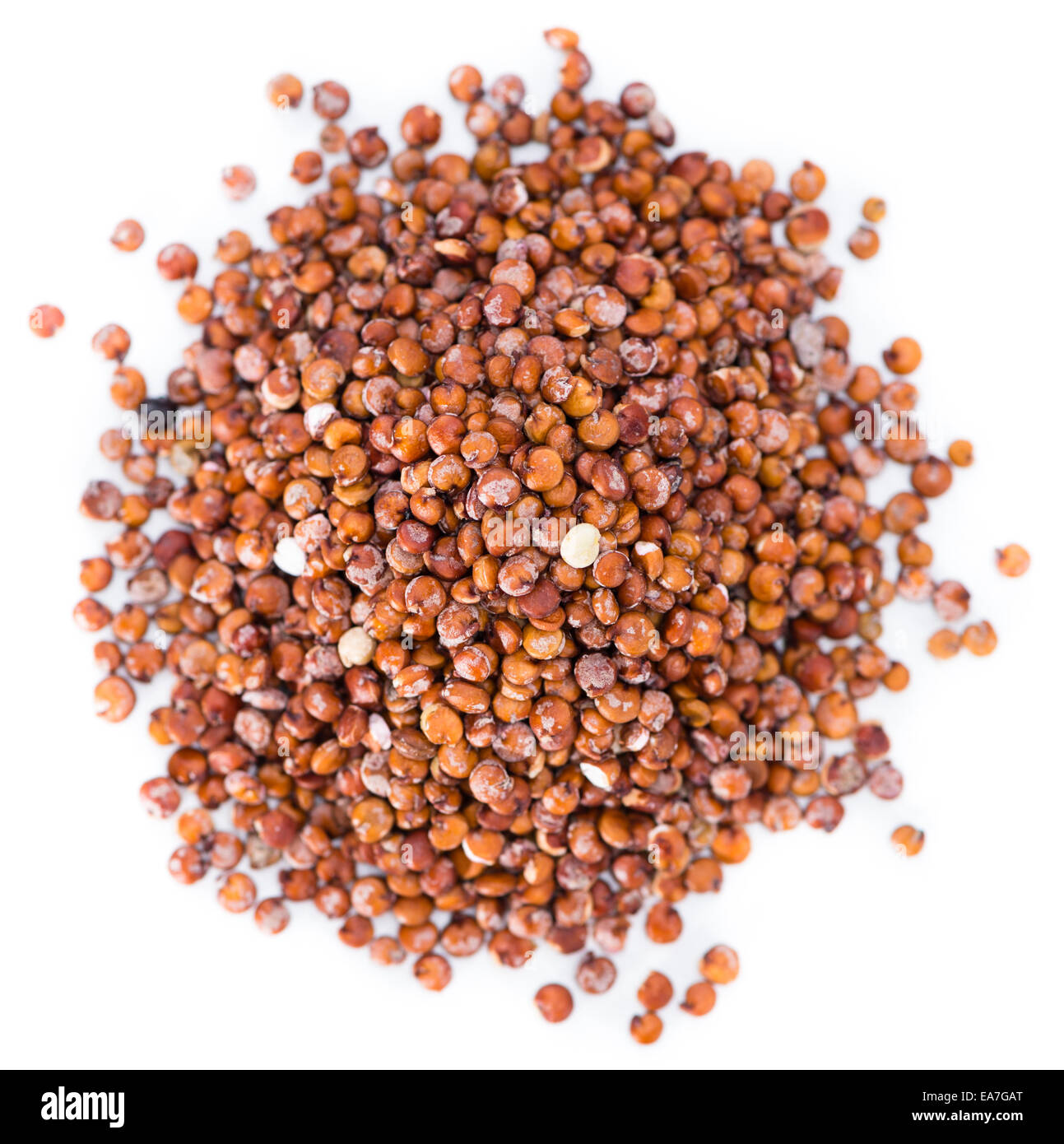 Portion of red Quinoa isolated on pure white background Stock Photo - Alamy