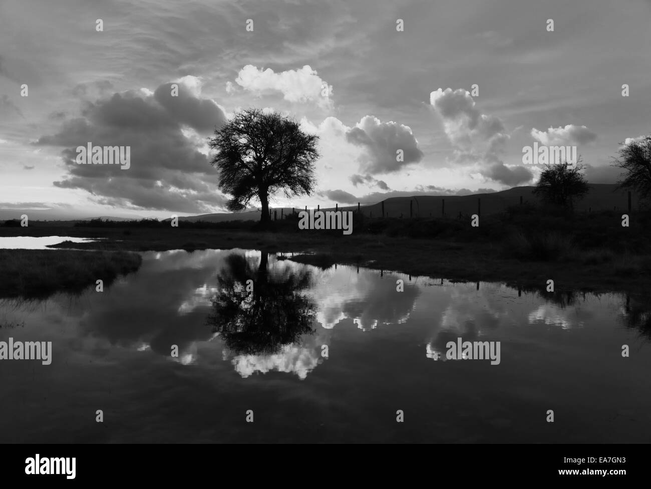 View early morning clouds Black and White Stock Photos & Images - Alamy