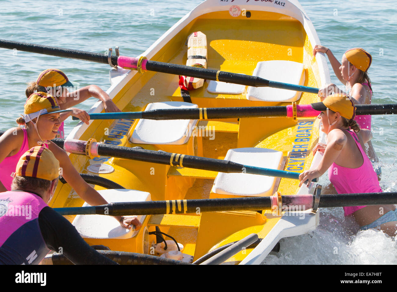 Female surfboat crew hi-res stock photography and images - Alamy