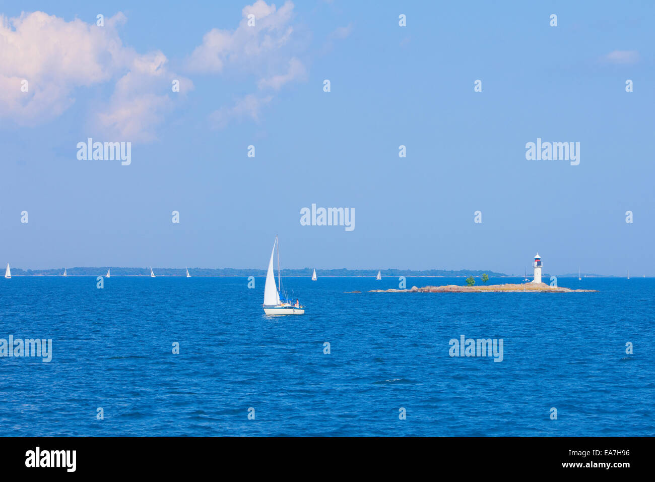 Stockholm Archipelago - Lighthouse on a tiny island Stock Photo - Alamy