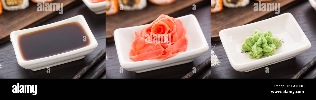 Traditional Japanese condiments Stock Photo - Alamy