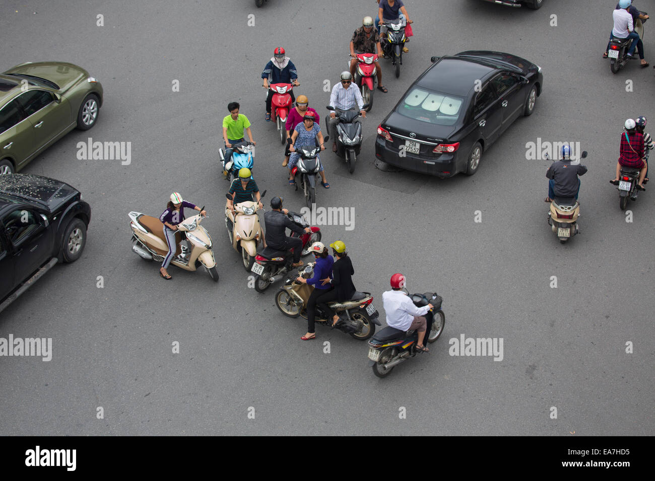 Traffic Chaos in Hanoi, Vietnam Stock Photo - Alamy
