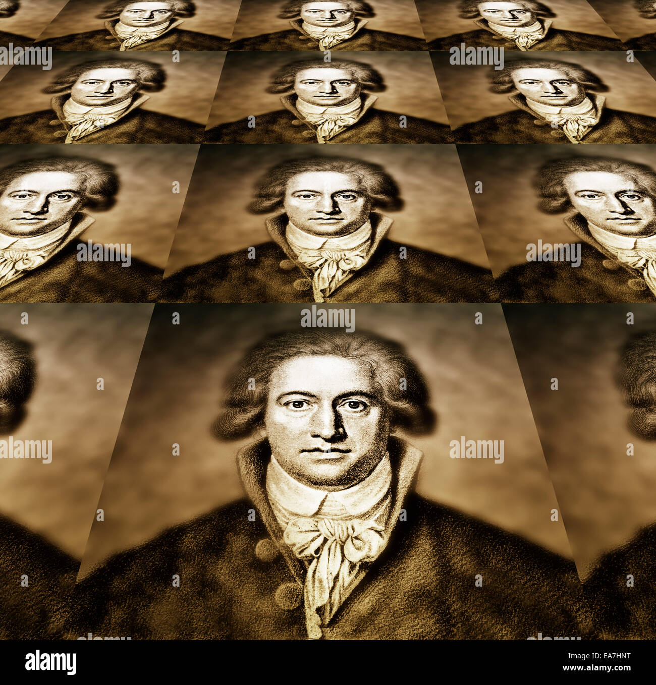 Portrait of Johann Wolfgang von Goethe, 1749 - 1832, a German poet ...