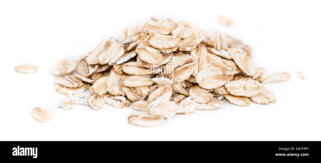 Portion of Oat isolated on pure white background Stock Photo - Alamy