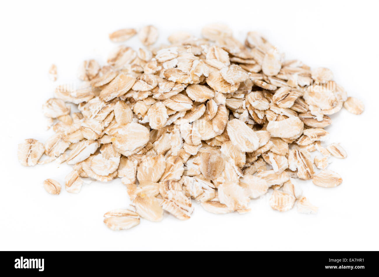 Portion of Oat isolated on pure white background Stock Photo - Alamy