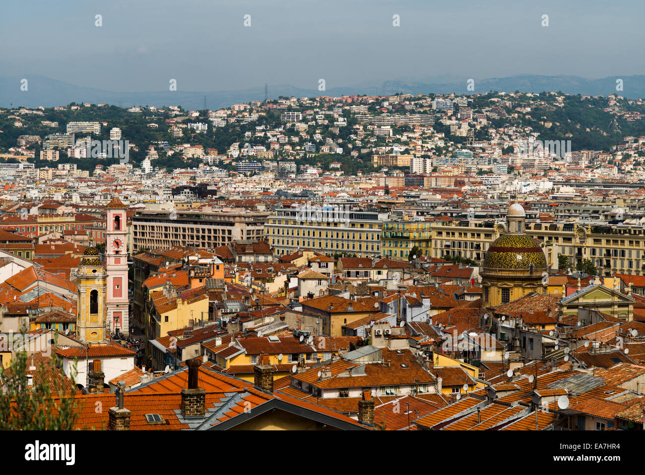 View on the city of Nice in the south of France Stock Photo - Alamy