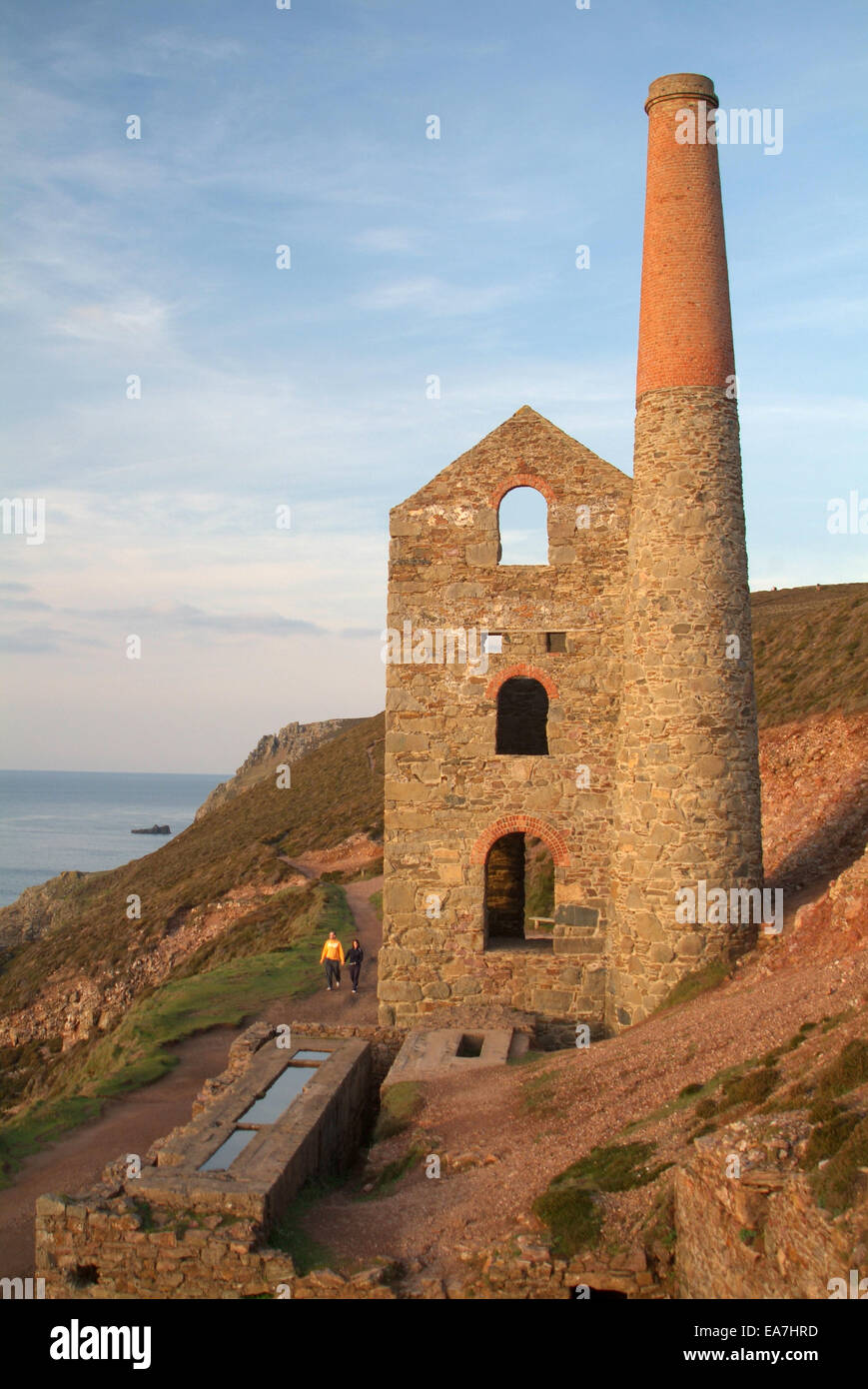 Towanroath Shaft pumping engine house ruin part of Wheal Coates tin ...