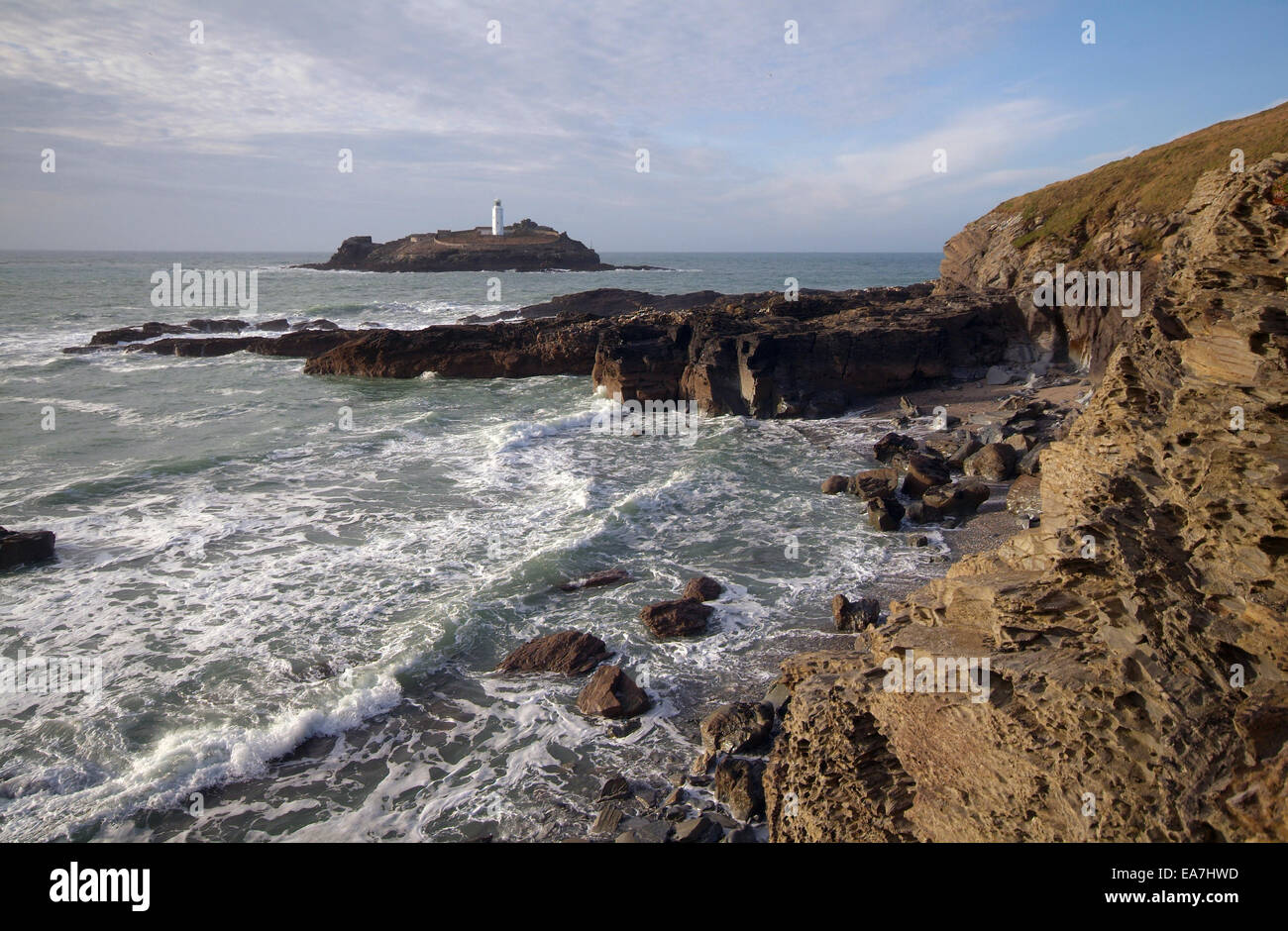 Godrevy Island & Lighthouse Godrevy Point St Ives Bay Kerrier West ...