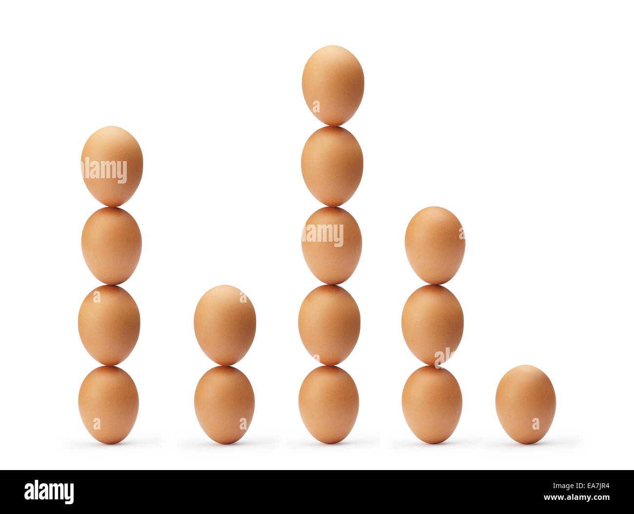 Stacked eggs in the shape of a graph hi-res stock photography and ...
