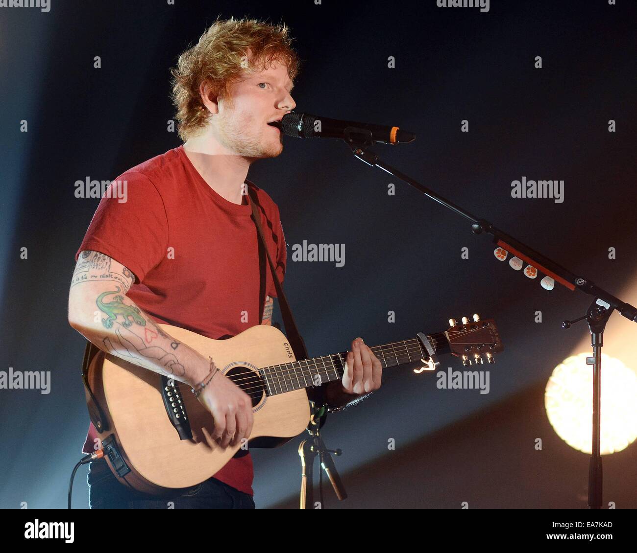 Ed Sheeran performing live in concert at Vicar Street as part of a 3 ...