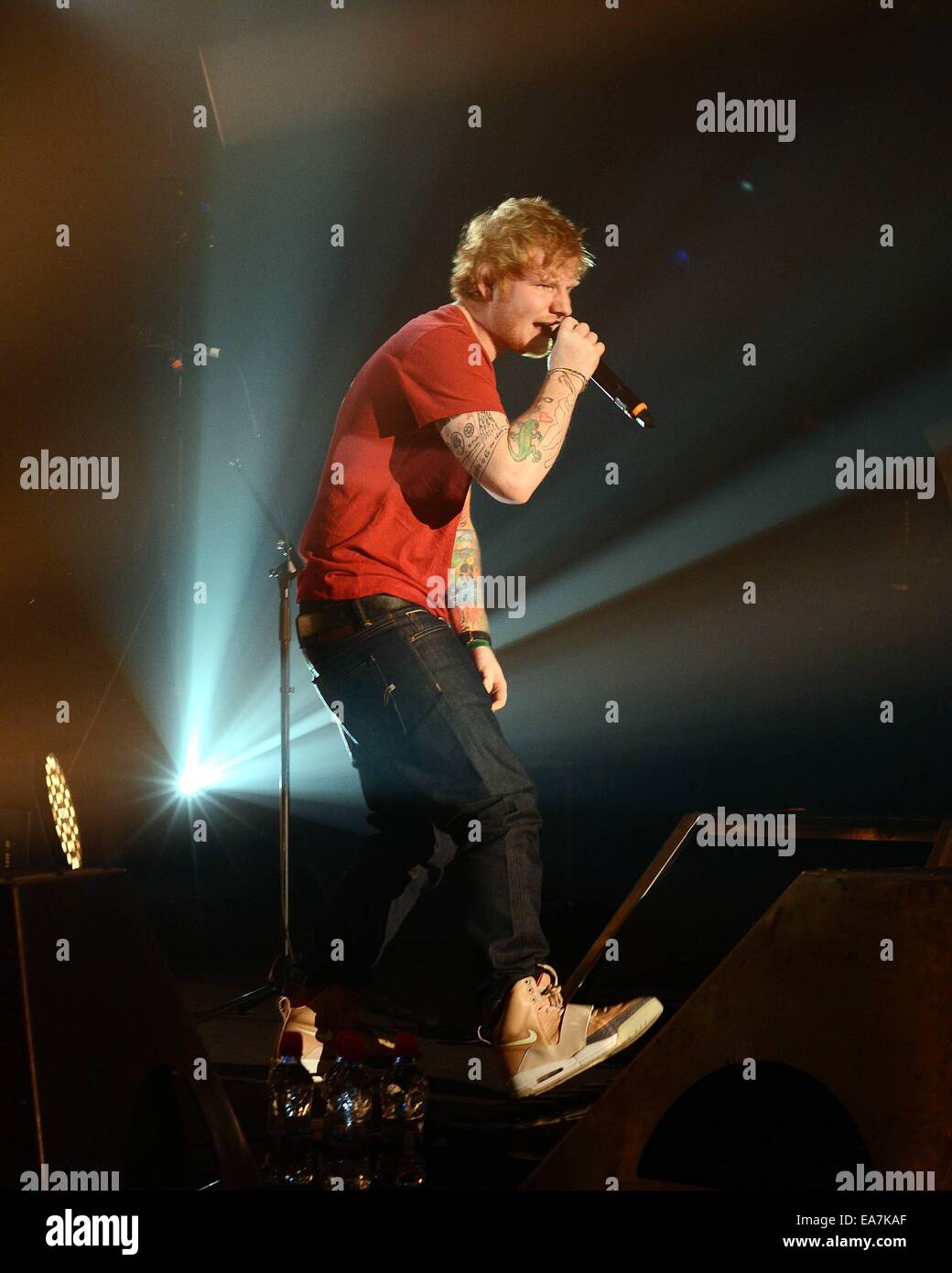 Ed Sheeran performing live in concert at Vicar Street as part of a 3 ...