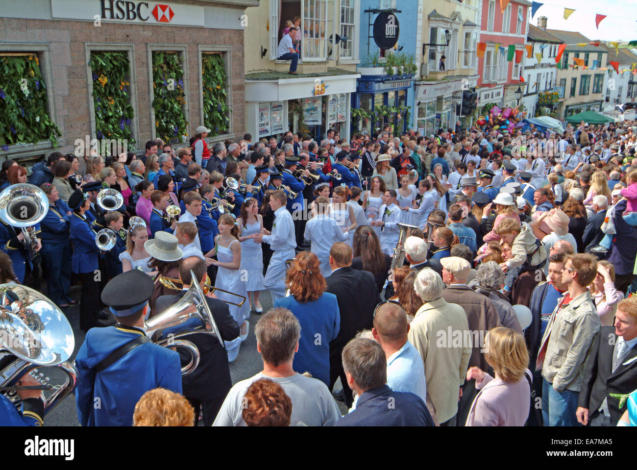 The Childrens Dance going up Coinagehall Street to the Guildhall on ...