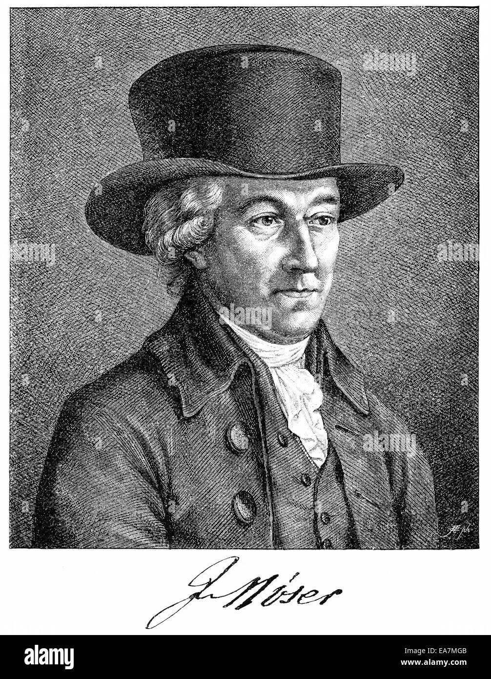 Justus Moeser, 1720 - 1794, a German jurist, statesman, writer and ...