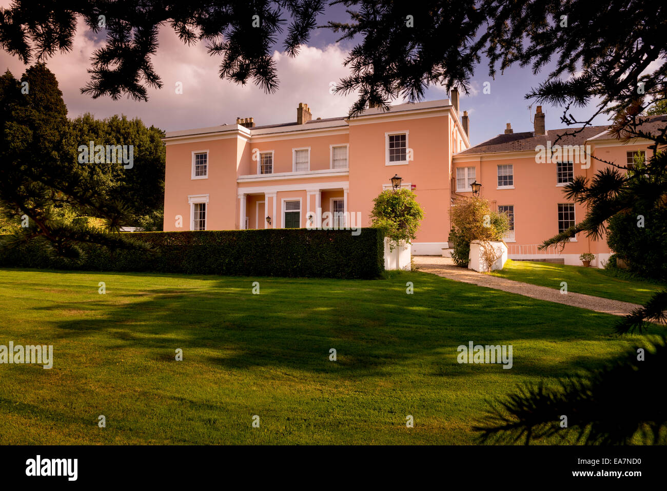 The garden of composer Ned Bigham at his West Sussex home - Bignor Park ...