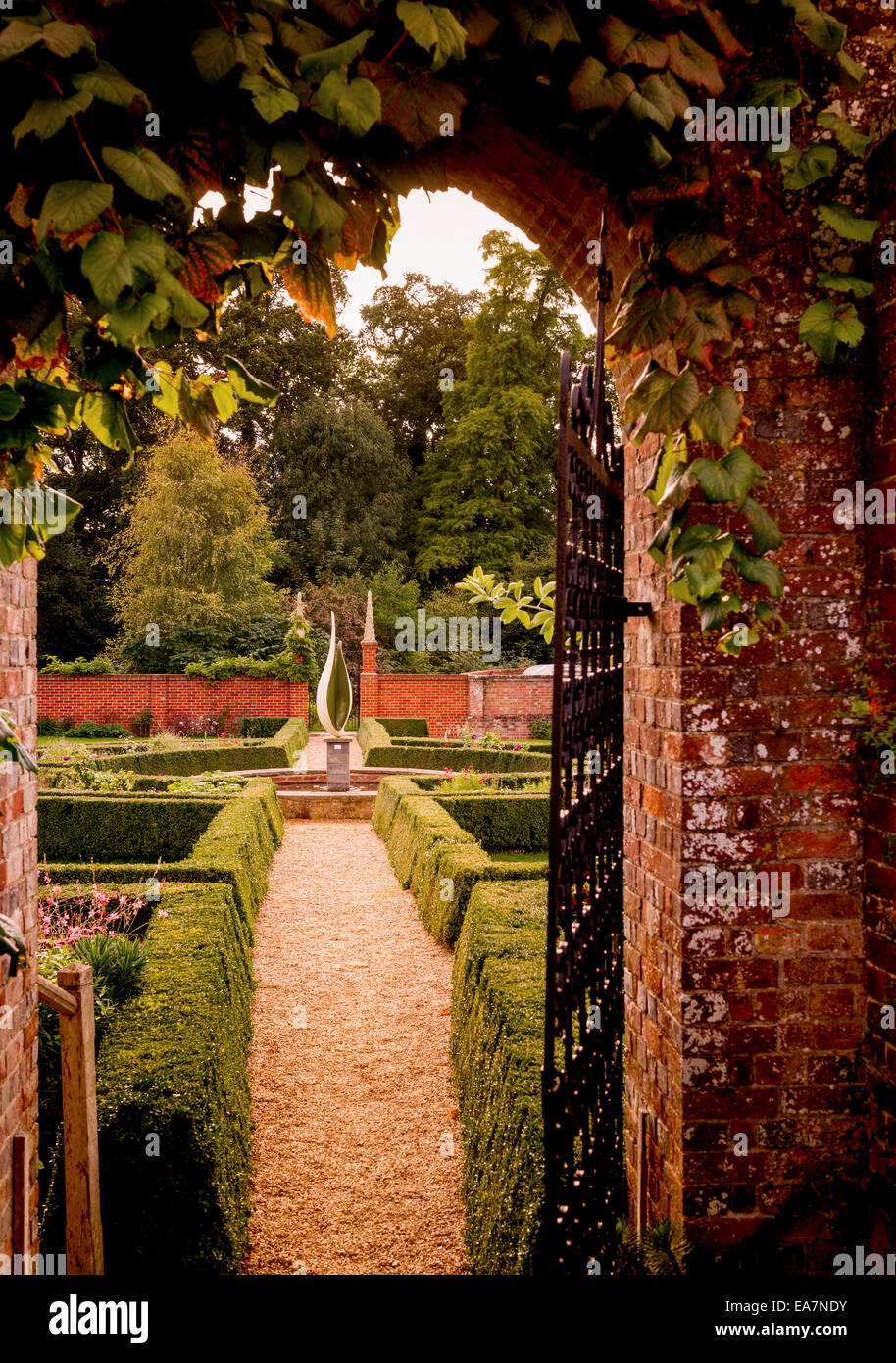 The garden of composer Ned Bigham at his West Sussex home - Bignor Park ...
