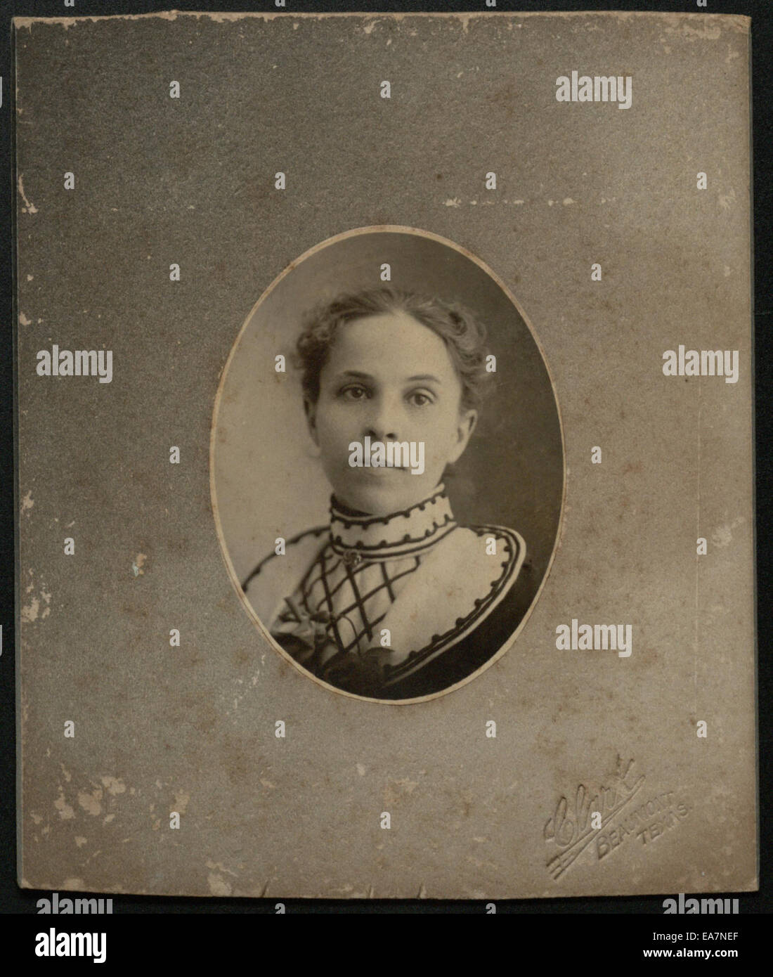 A portrait of Rosa Lee Baldwin Woodbridge, captured in a classic early ...