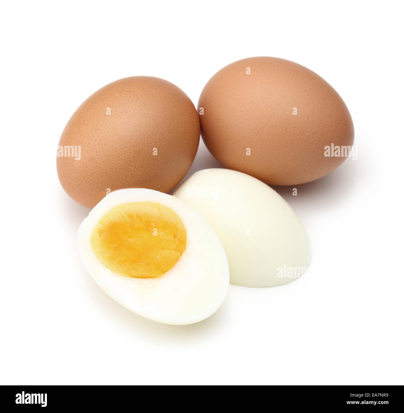 Boiled egg, cooked isolated on white background Stock Photo - Alamy