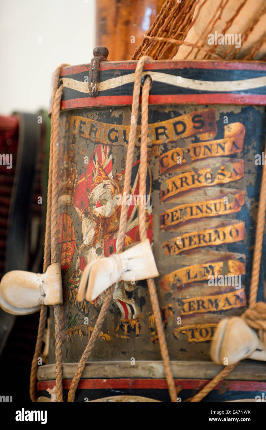 An old Grenadier guards drum pictured at the recording studio of ...