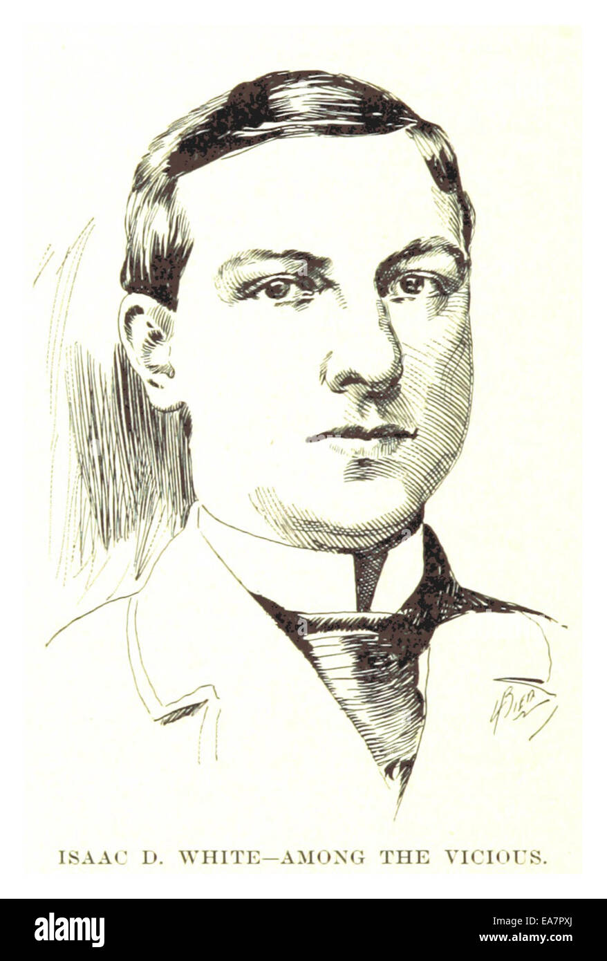 A 1898 illustration from Beck’s work depicting Isaac D. White ...
