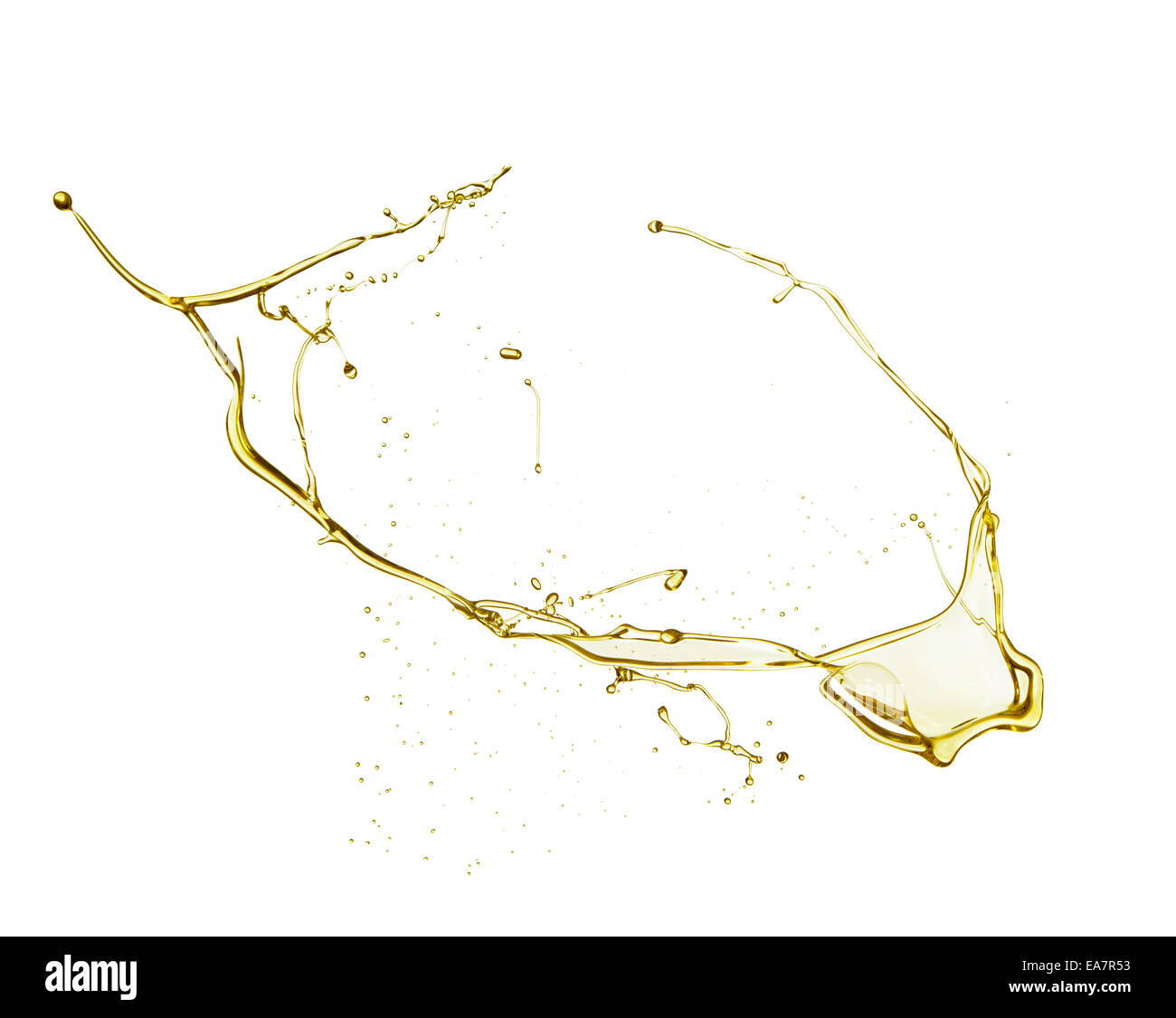 Oil splash isolated on white background Stock Photo - Alamy