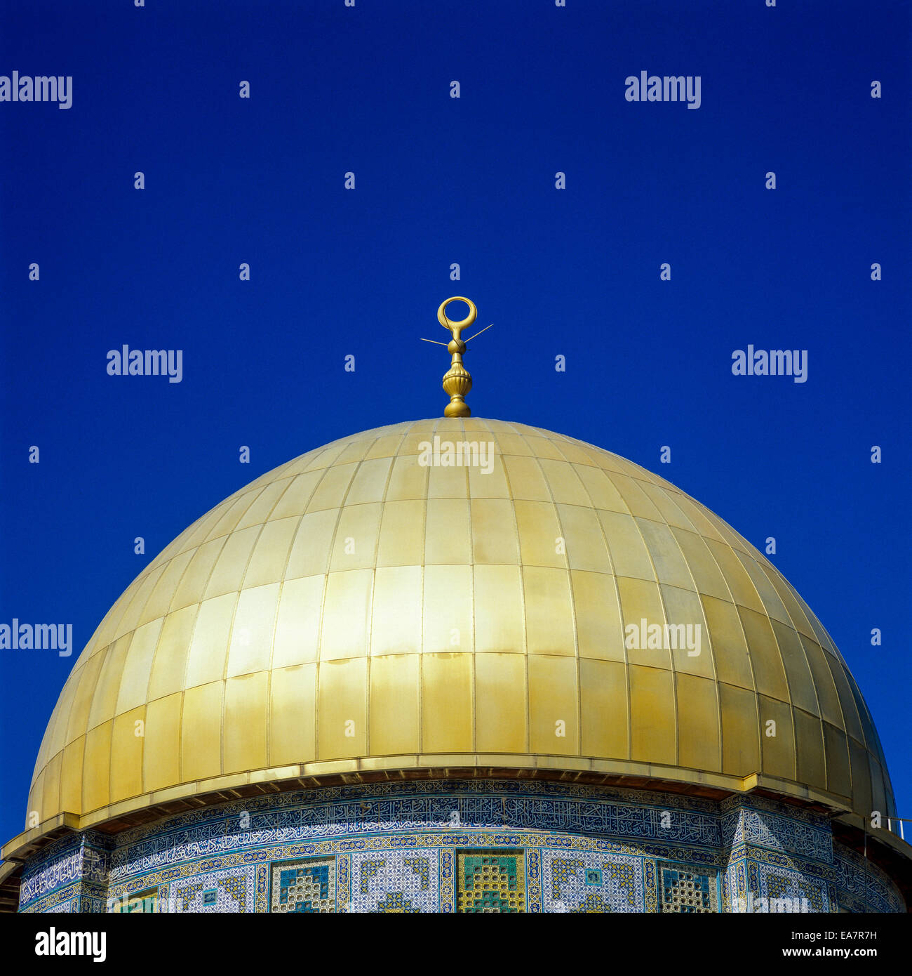 Golden Dome of the Rock on Temple Mount Jerusalem Israel Stock Photo ...