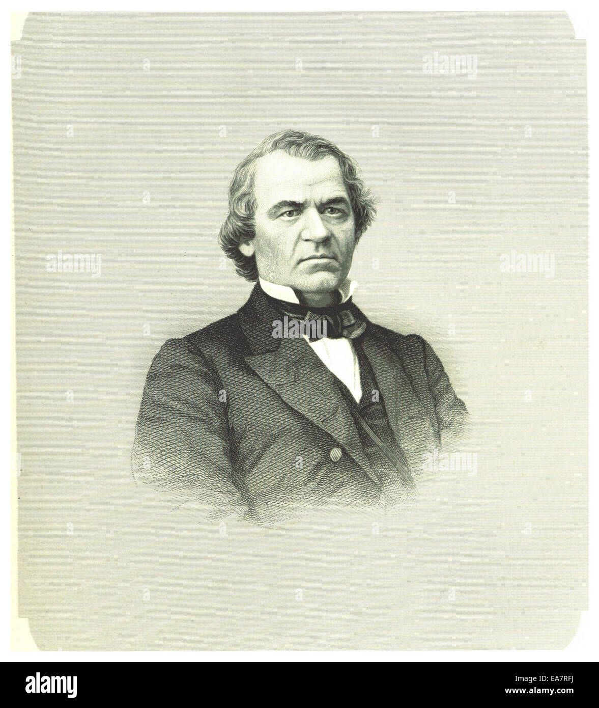 This 1868 sketch by Crafts features Andrew Johnson, the 17th President ...