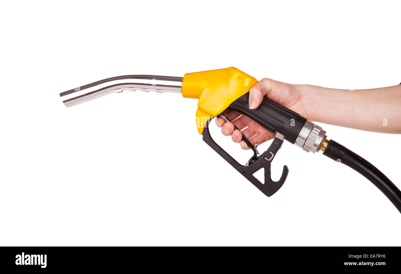 Fuel pistol, isolated on white background Stock Photo - Alamy