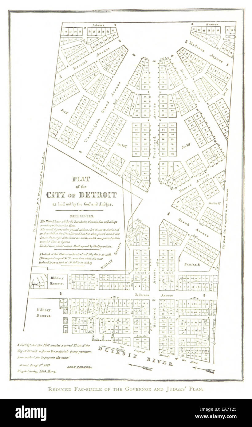 An 1884 reduced facsimile of the 1831 Governor and Judges’ Plan of ...