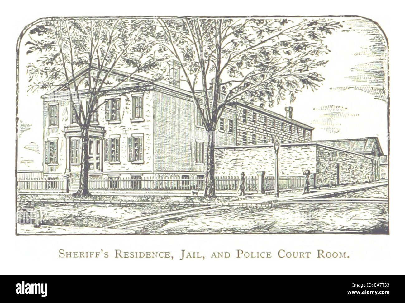 The Sheriff's Residence, Jail, and Police Court Room in Detroit, as ...