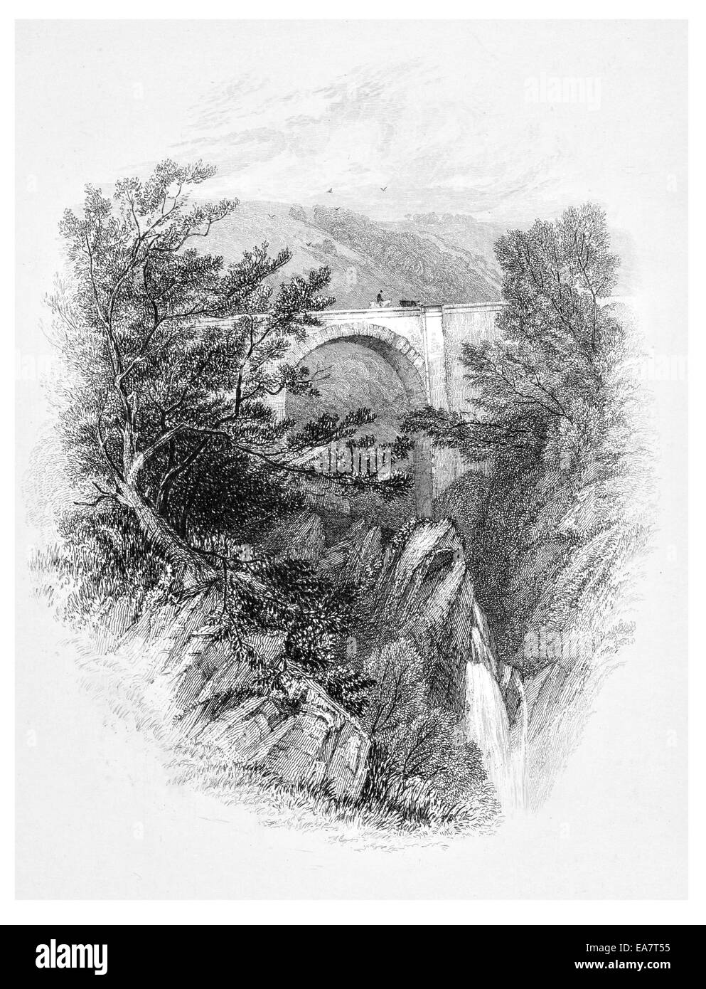 On Penmachno road near Bettws y coed Betws-y-Coed River Afon Machno ...