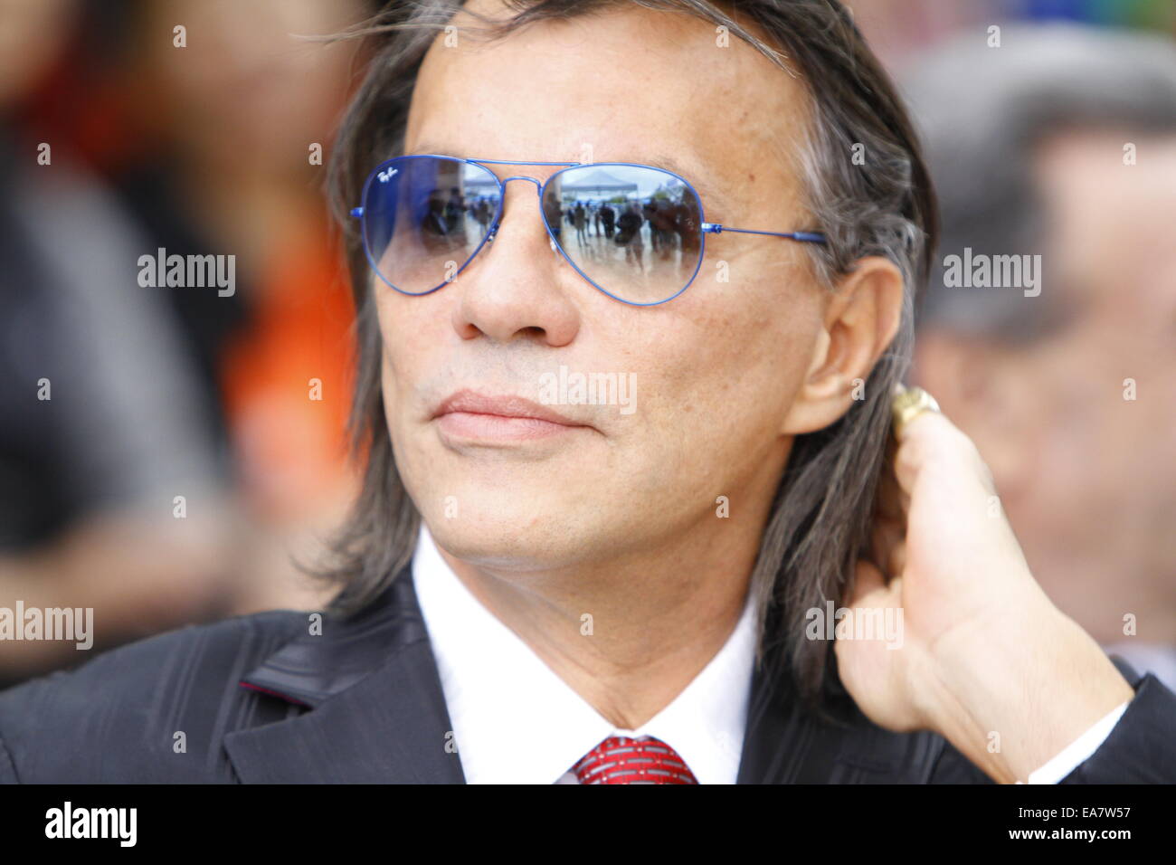 Athens, Greece. 8th November 2014. The mayor of Marathon, Ilias ...