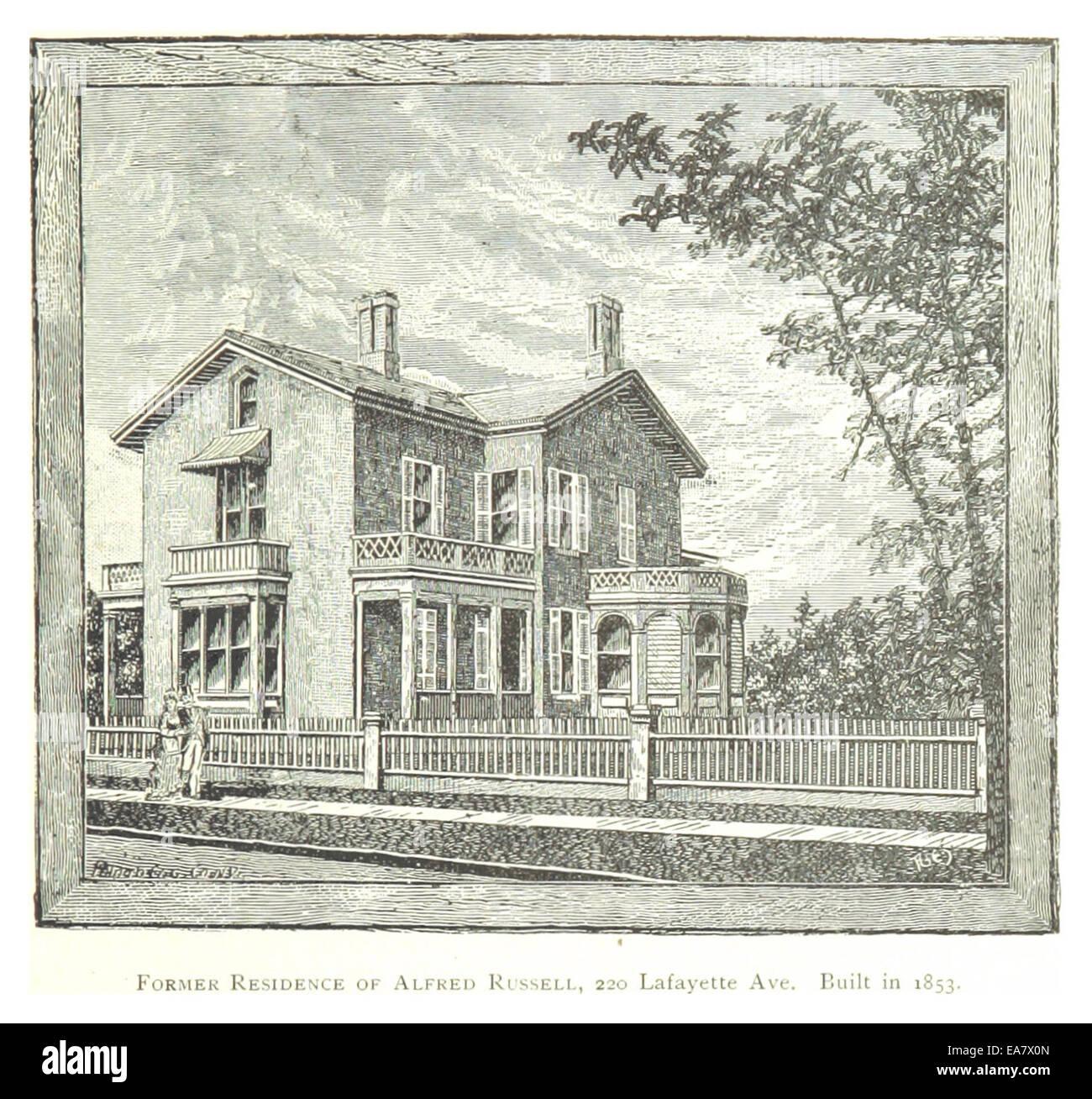 This 1884 illustration by Farmer shows the former residence of Alfred ...