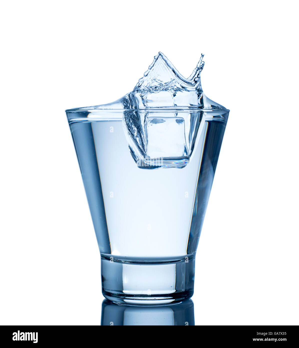 water splash in glass isolated on white Stock Photo - Alamy