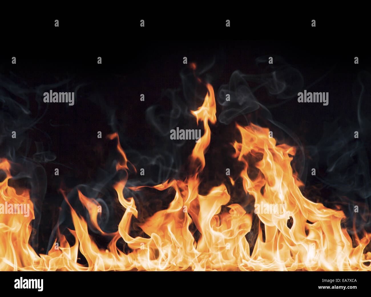 High resolution fire flames isolated ob black background Stock Photo ...