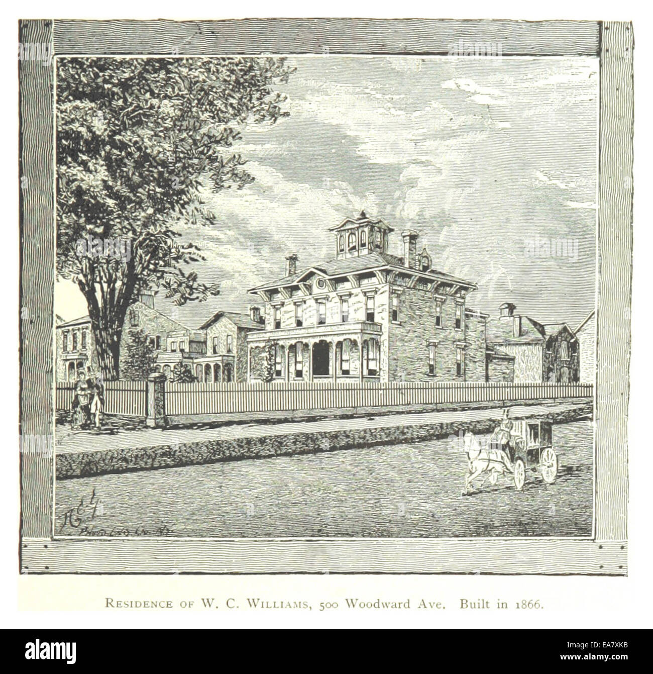 This 1884 illustration by Farmer depicts the residence of W. C ...